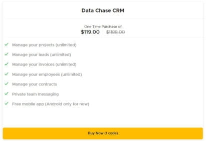 Data Chase CRM Lifetime Deal | Lifetimo.com