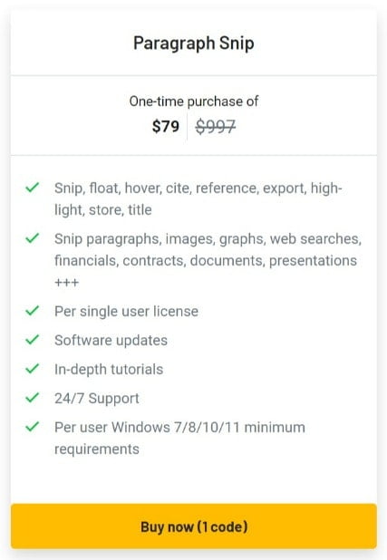 Paragraph Snip Lifetime Deal | Lifetimo.com