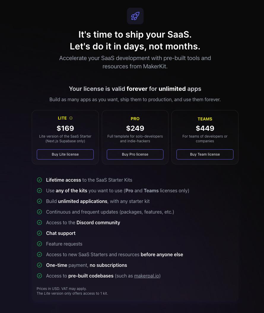 MakerKit Lifetime Deal | The React SaaS Starter | Lifetimo.com