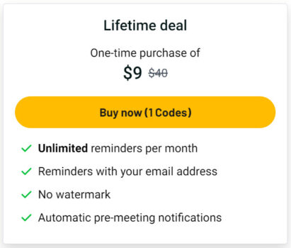 Meeting Reminders Lifetime Deal 🚀 Automate Your Meeting Alerts | Lifetimo.com