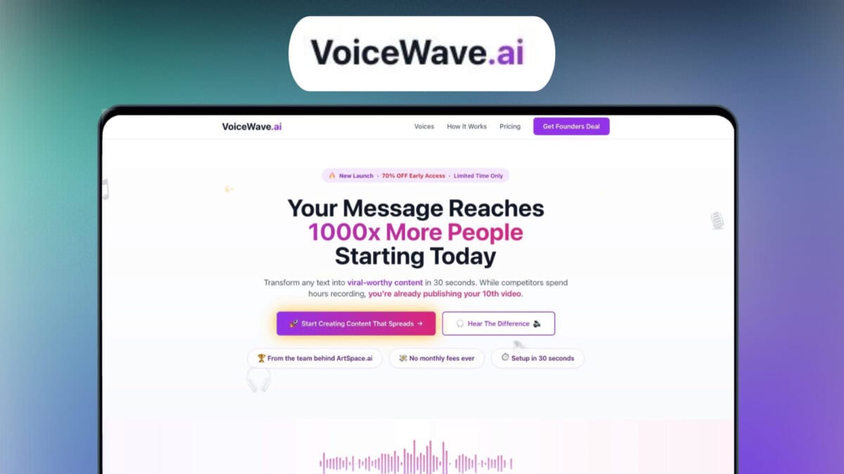 VoiceWave AI Lifetime Deal | Professional Voice Cloning Tool | Lifetimo.com