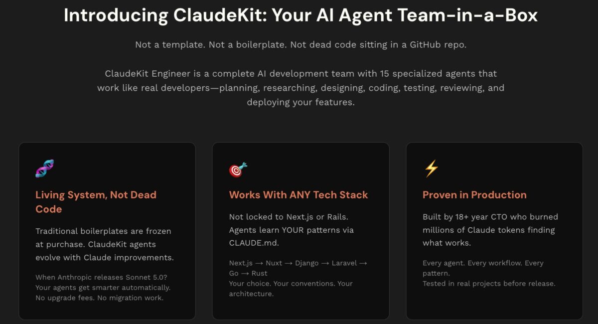 ClaudeKit Lifetime Deal | AI Agent Team for Production Code | Lifetimo.com