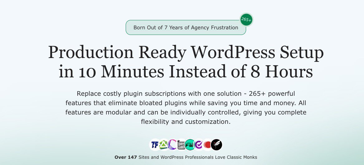 Classic Monks Lifetime Deal – 50% OFF | 265+ Powerful WP Features in ...